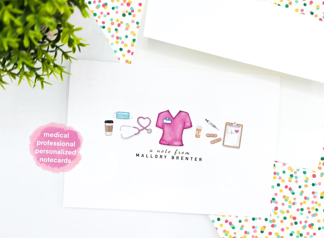 Nurse Personalized Stationery Set Nurse Gift Nursing - Etsy