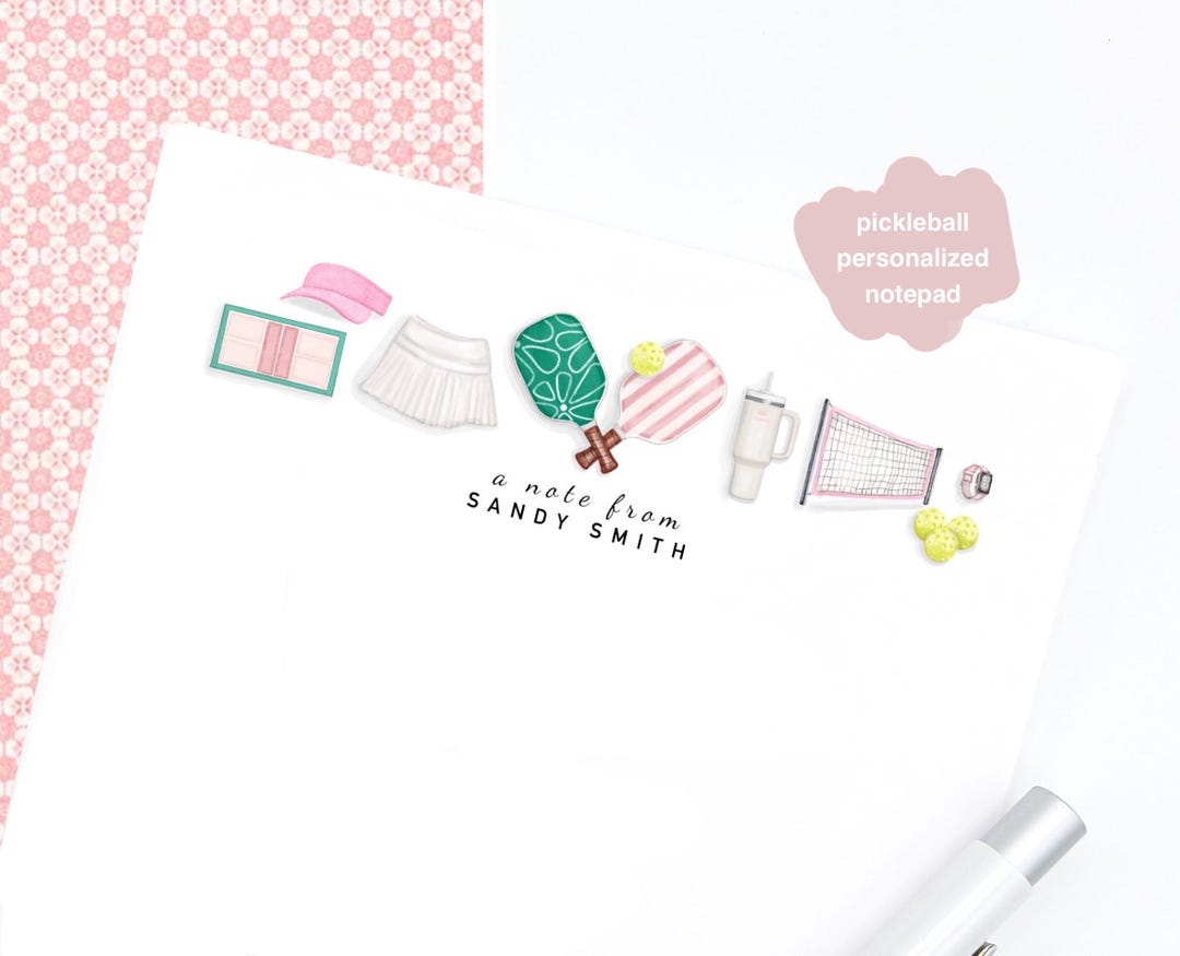 Pickleball Personalized Notepad | Pickleball Gift | Pickleball ...