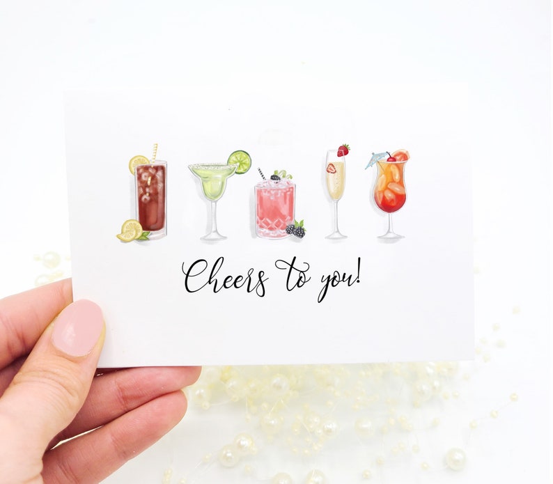 Cheers to You Cards | Celebration Note Card | Congratulations | Festive ...