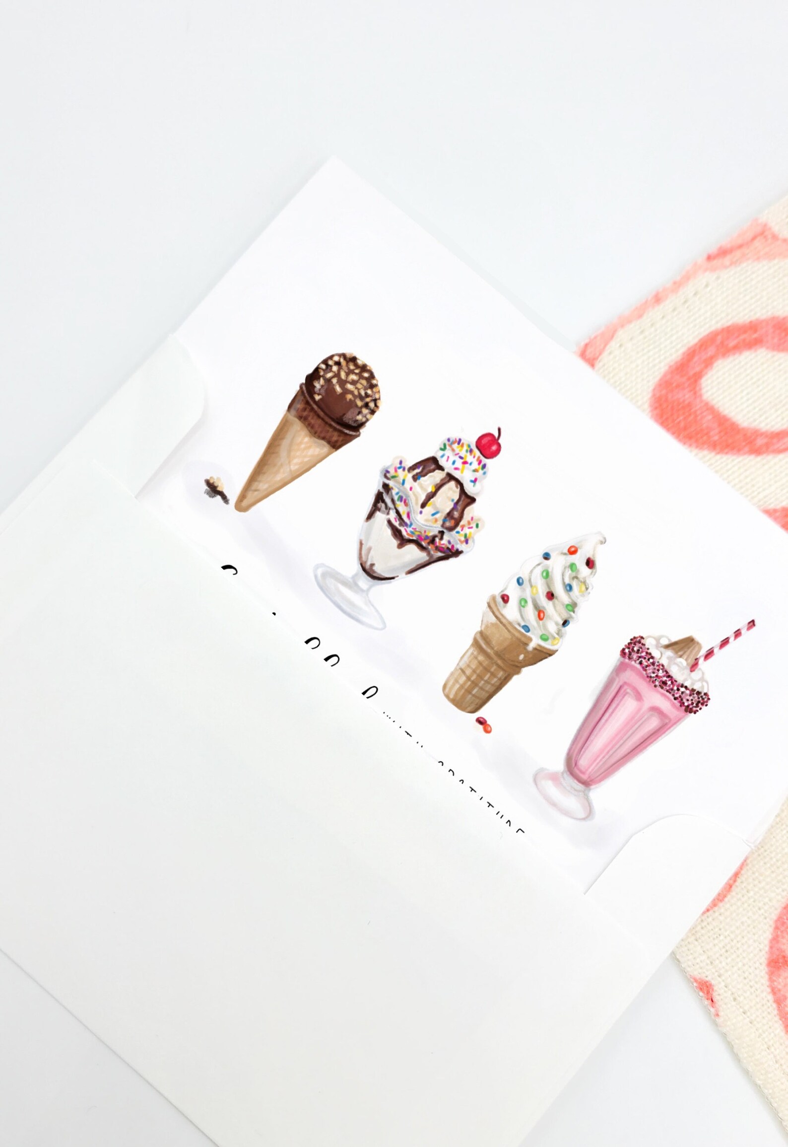 Ice Cream Thank You Cards Ice Cream Theme Ice Cream Pun | Etsy