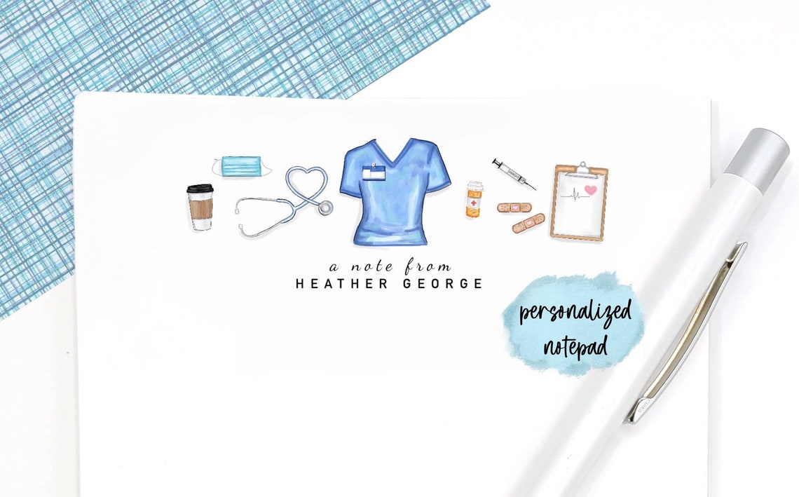 Nurse Personalized Stationery Set Nurse Gift Nursing - Etsy