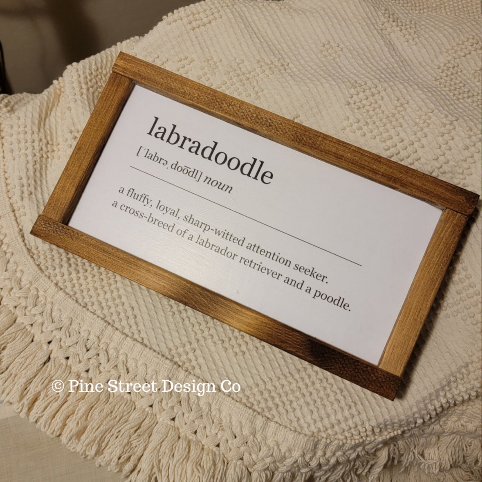 Labradoodle Definition Wood Sign Farmhouse Style Labradoodle Lover Home ...