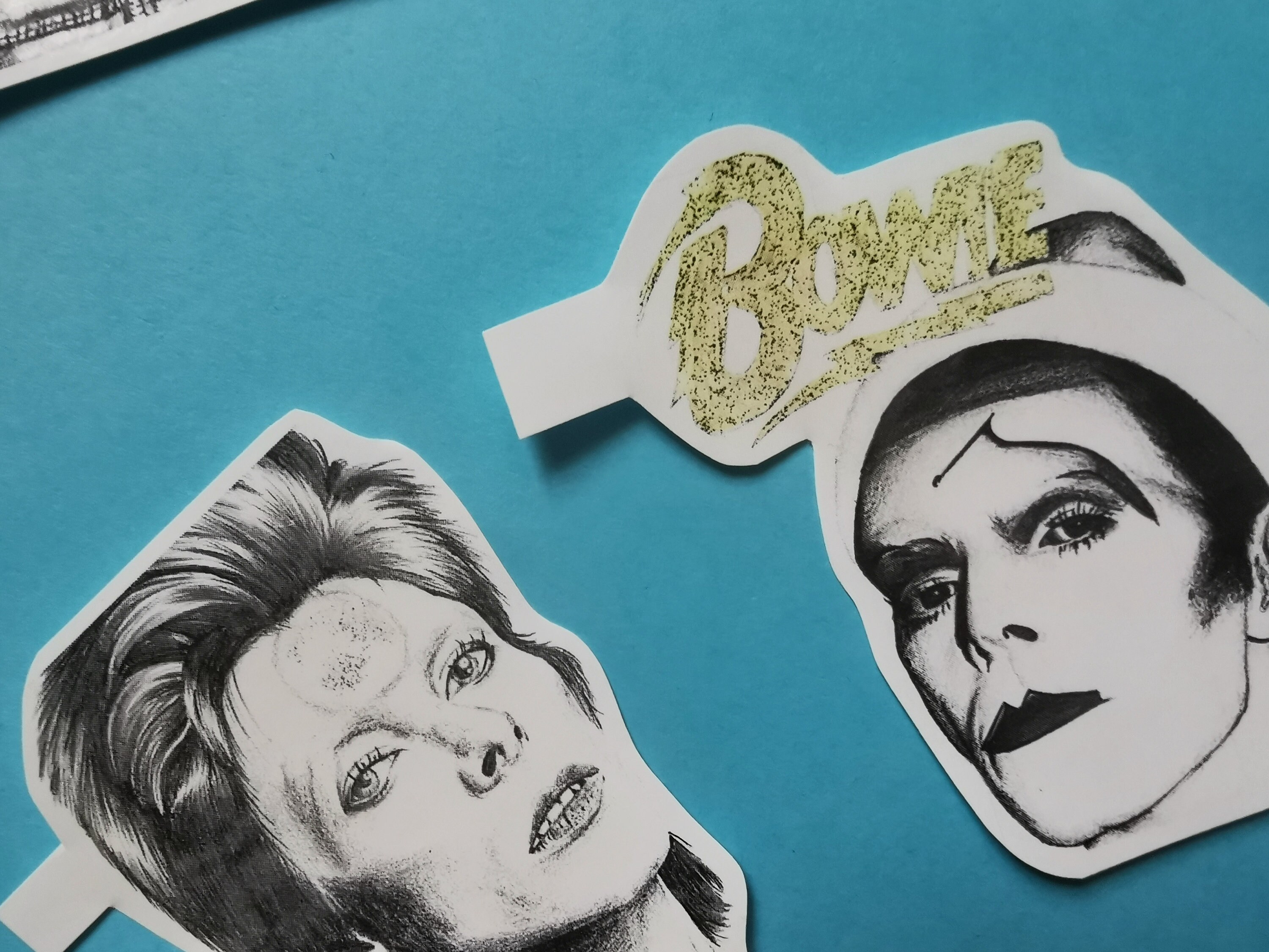 David Bowie Sticker Pack 8 Handmade Glossy Stickers - Etsy