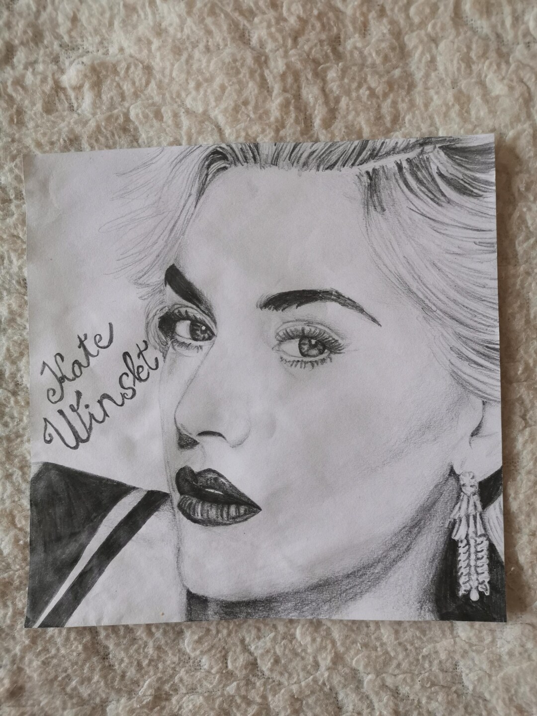 Kate Winslet Portrait Drawing on Paper - Etsy