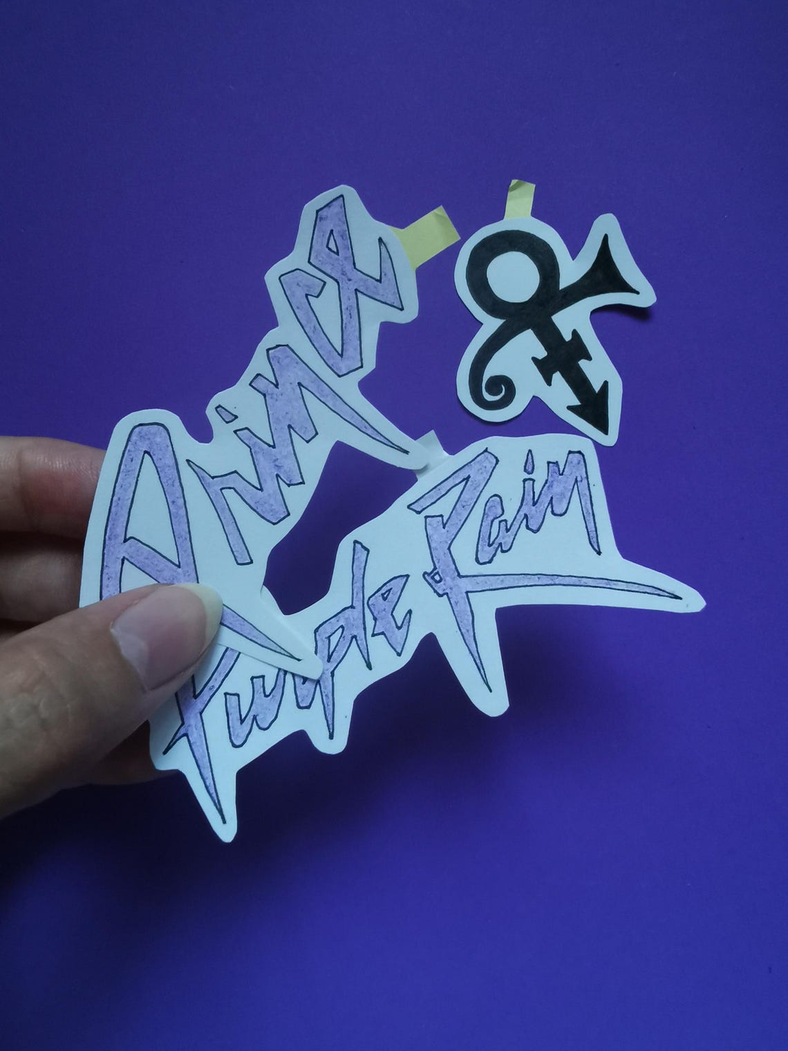 Prince Purple Rain Stickers Handmade Handdrawn, 3 Pieces in Pack - Etsy