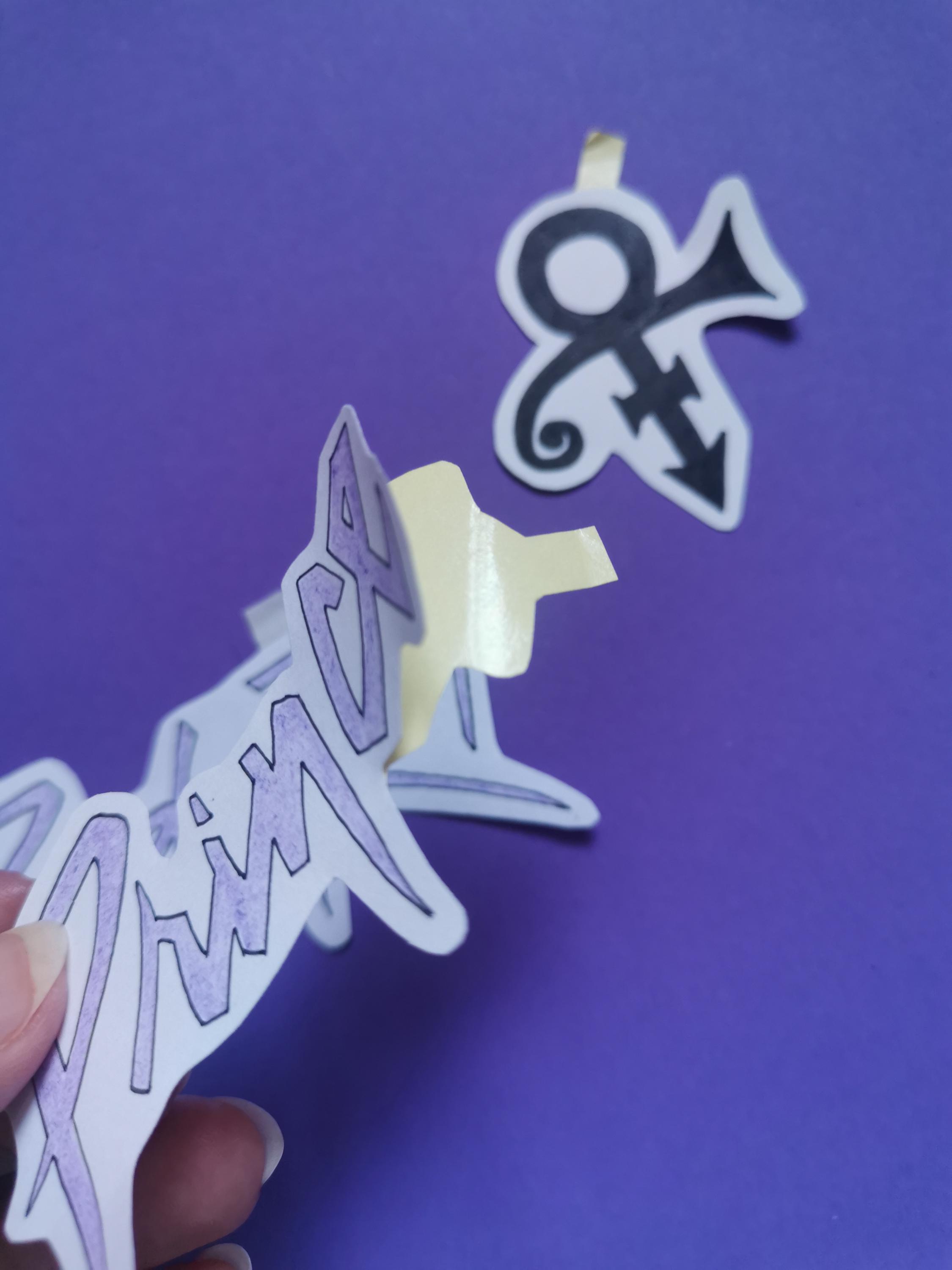 Prince Purple Rain Stickers Handmade Handdrawn, 3 Pieces in Pack - Etsy