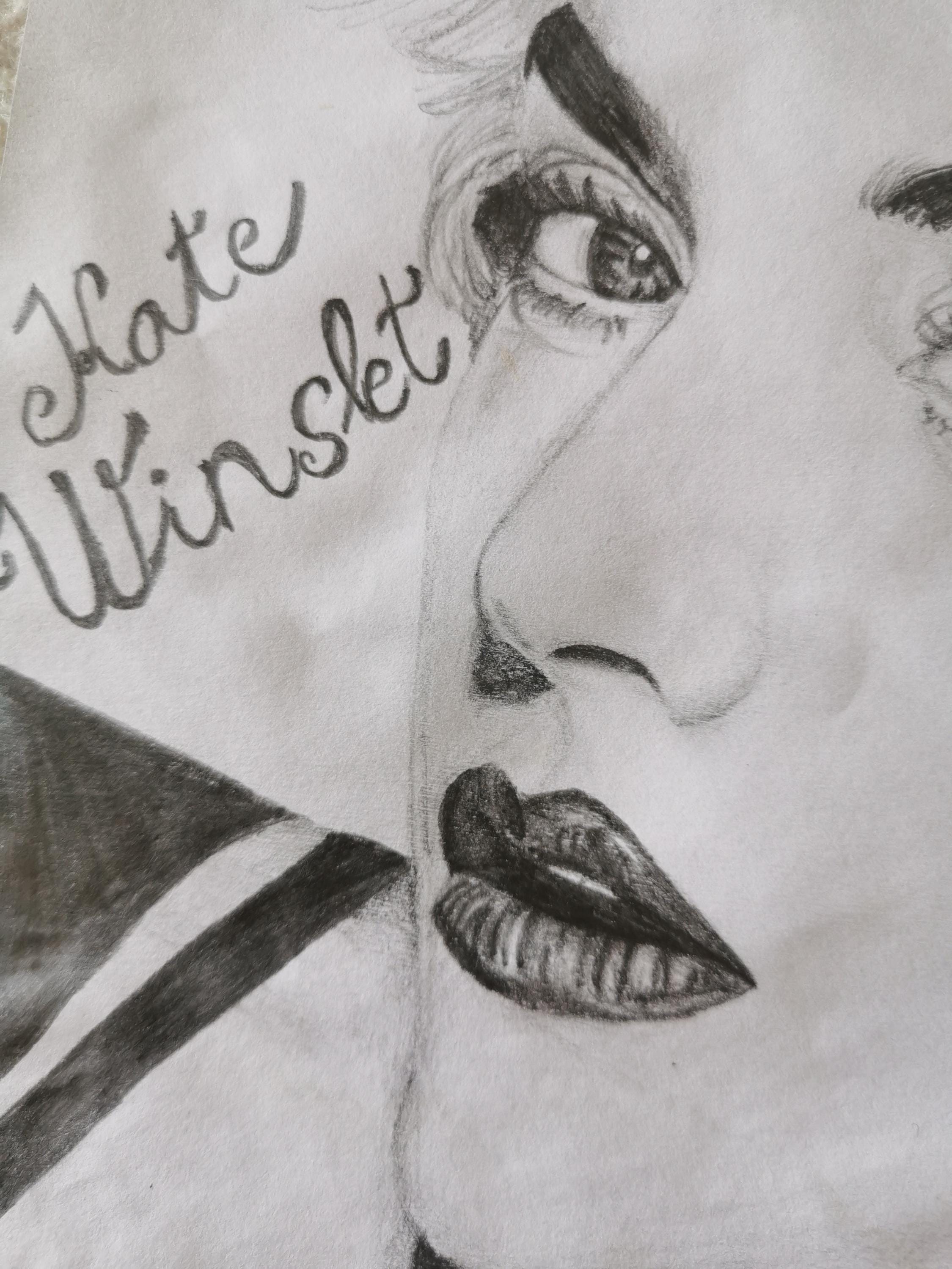 Kate Winslet Portrait Drawing on Paper - Etsy