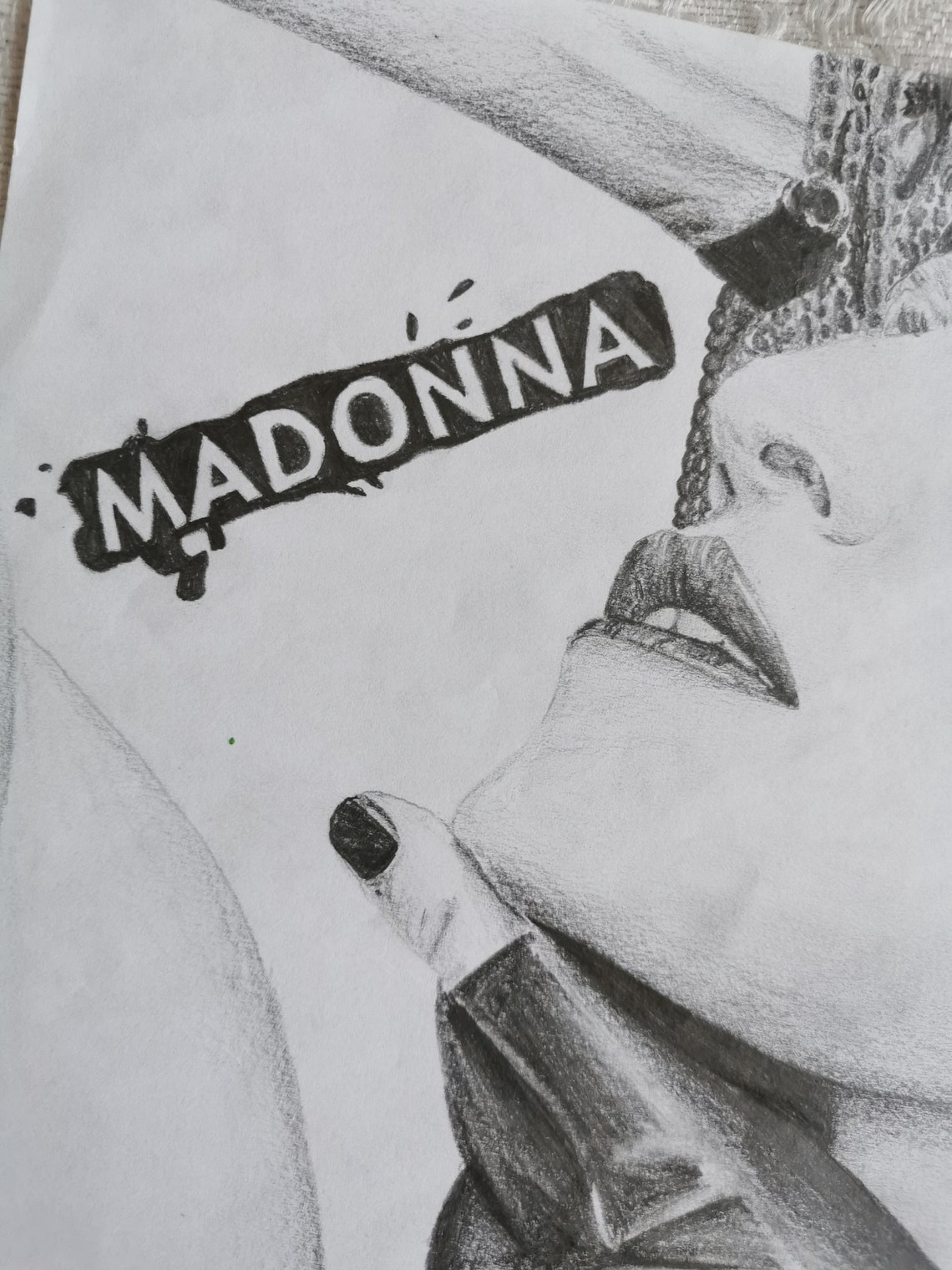 Madonna Pencil Portrait Drawing Art Poster - Etsy