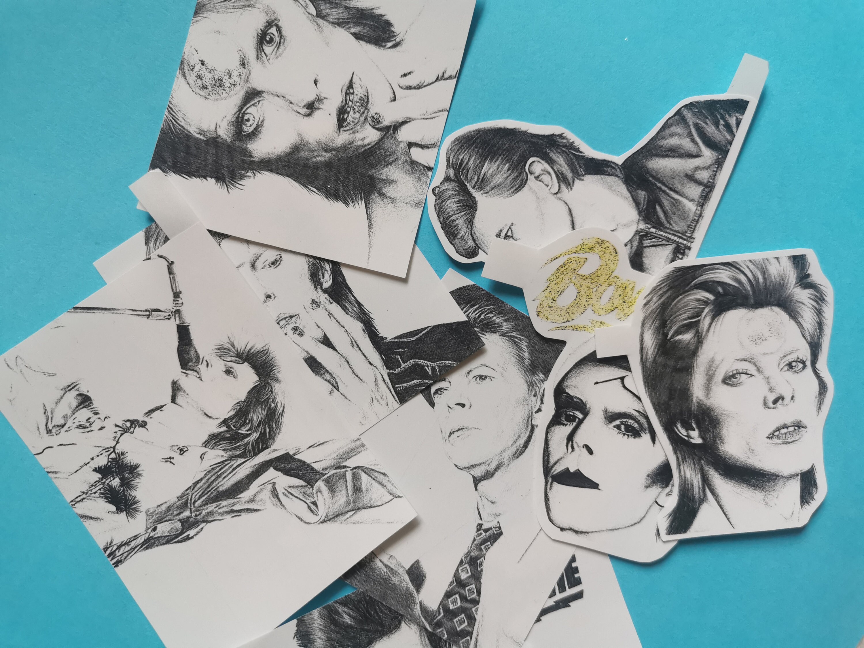 David Bowie Sticker Pack 8 Handmade Glossy Stickers - Etsy