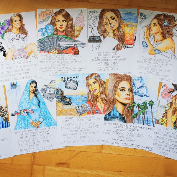 Lana Del Rey Drawing - Etsy