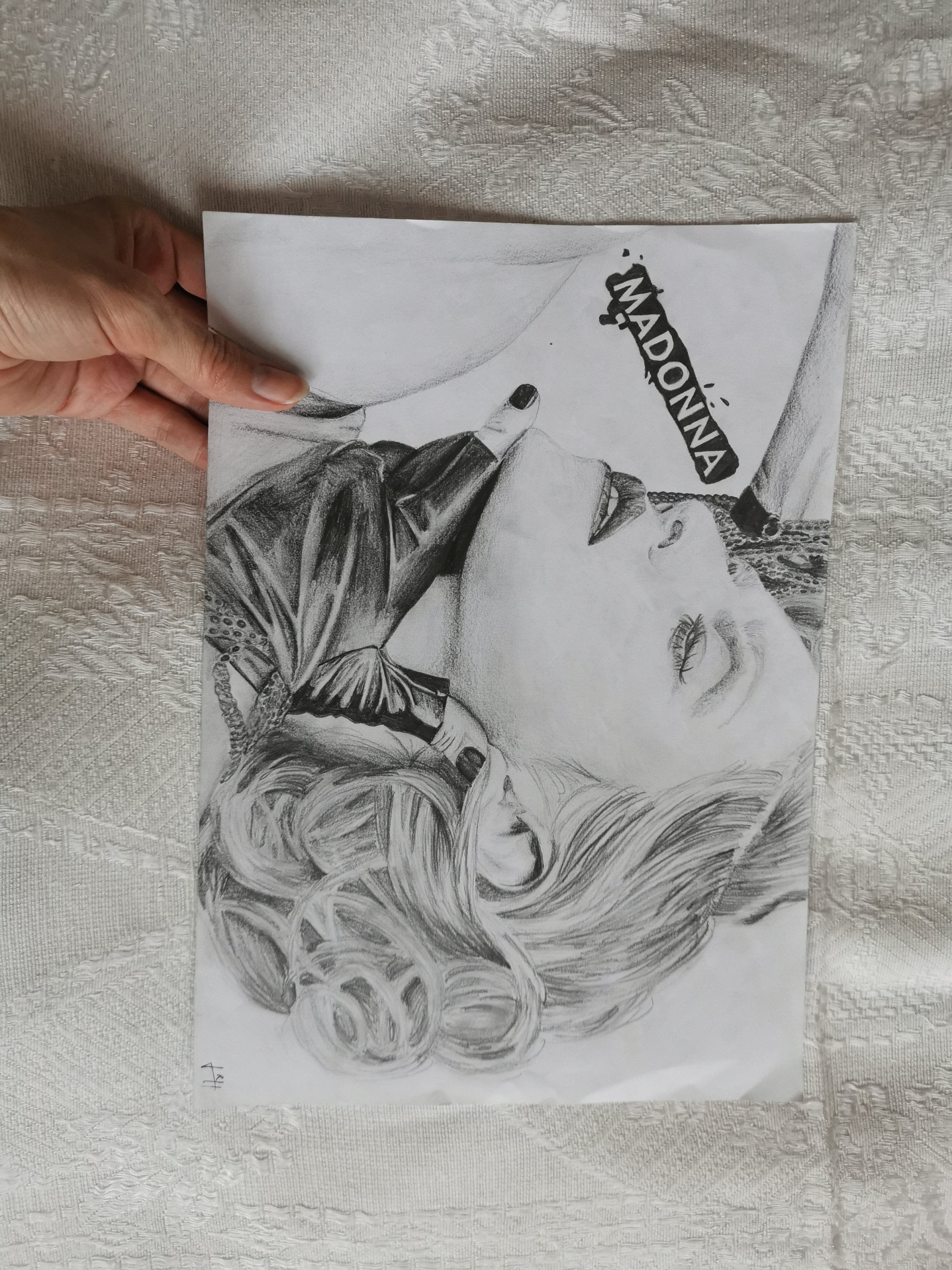 Madonna Pencil Portrait Drawing Art Poster - Etsy