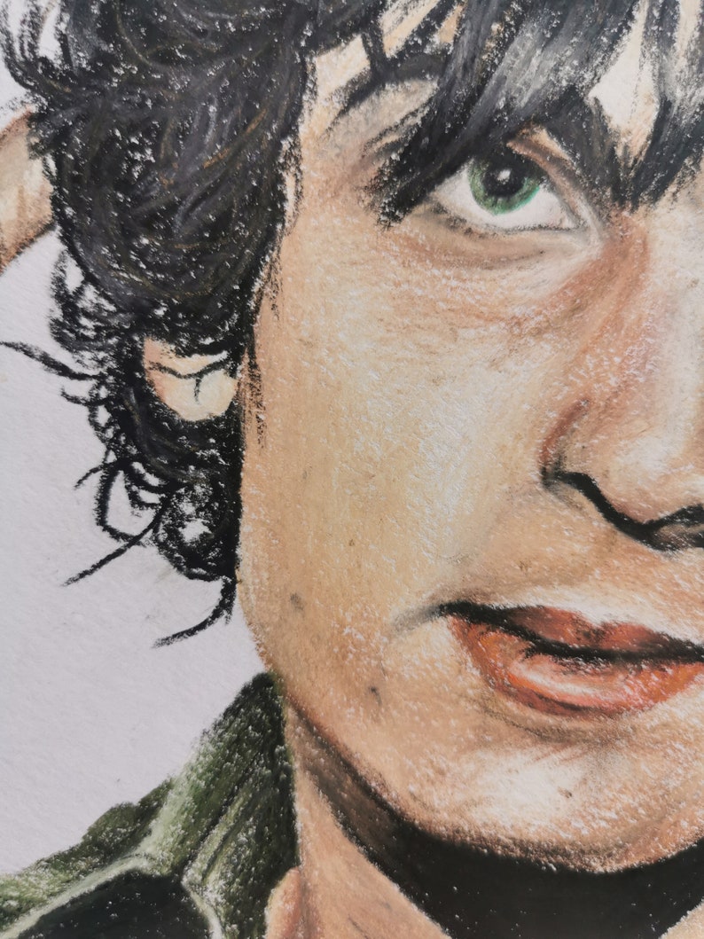 Pink Floyd's Syd Barrett, Hard Pastel Drawing Portrait Poster ...