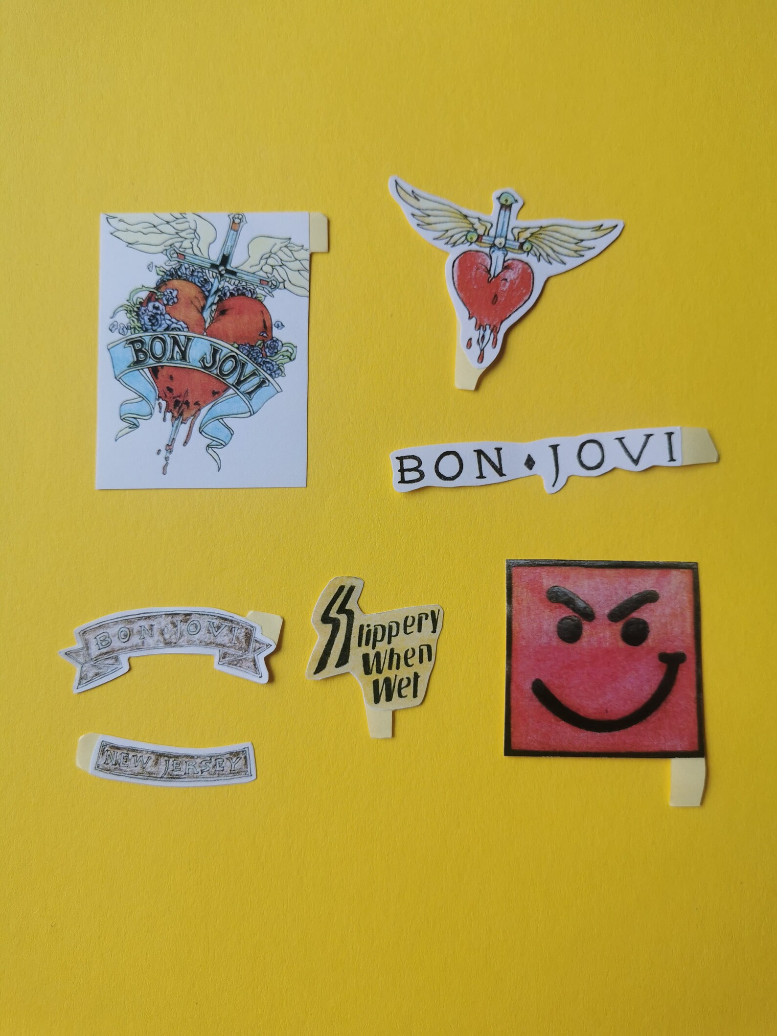 Bon Jovi Stickers, 7 Handmade Stickers Pack - Etsy