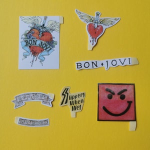Bon Jovi Stickers, 7 Handmade Stickers Pack - Etsy