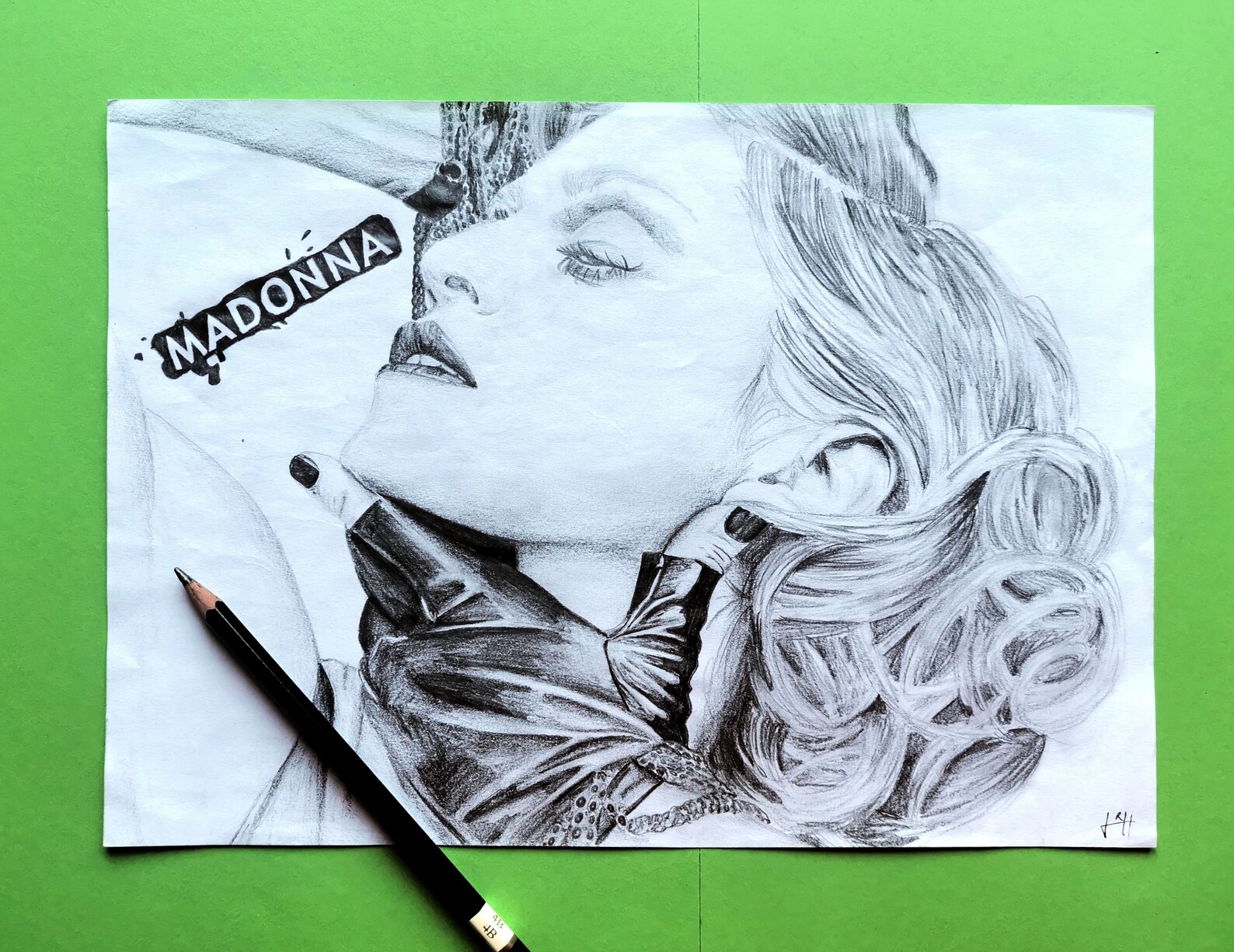 Madonna Pencil Portrait Drawing Art Poster - Etsy