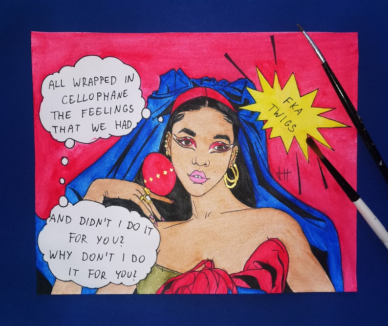FKA Twigs Cellophane, Watercolor Painting, Pop Art Comic, Music Poster ...