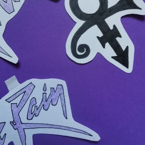 Prince Purple Rain Stickers Handmade Handdrawn, 3 Pieces in Pack - Etsy