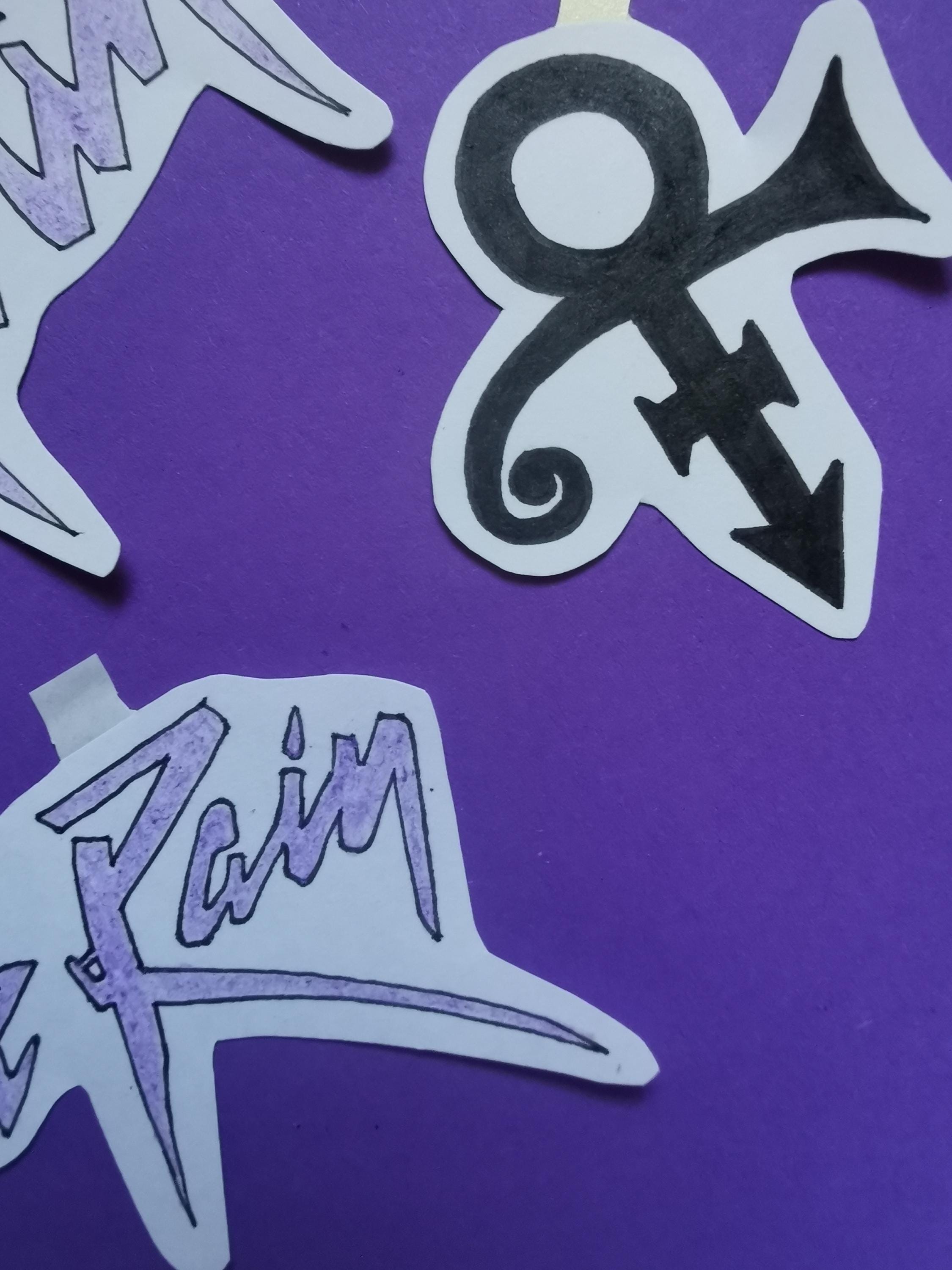 Prince Purple Rain Stickers Handmade Handdrawn, 3 Pieces in Pack - Etsy