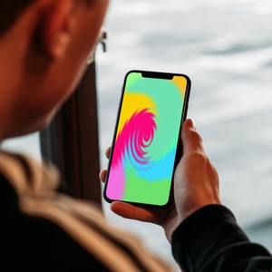 IPhone Ripple Gradient Wallpapers (x4), Minimalist Phone Background ...