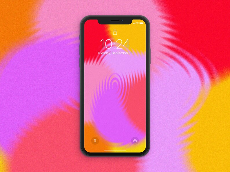 IPhone Ripple Gradient Wallpapers (x4), Minimalist Phone Background ...
