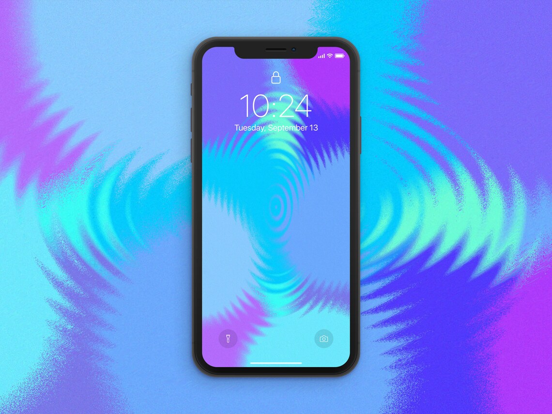 IPhone Ripple Gradient Wallpapers (x4), Minimalist Phone Background ...