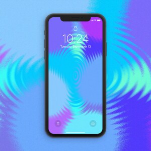 IPhone Ripple Gradient Wallpapers (x4), Minimalist Phone Background ...