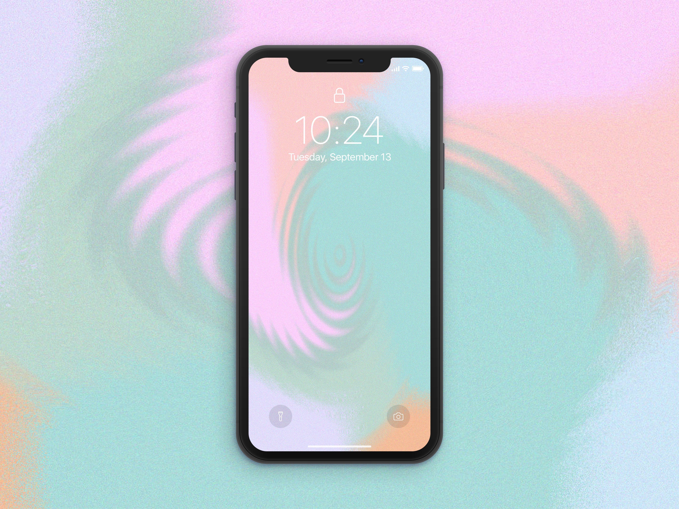IPhone Ripple Gradient Wallpapers (x4), Minimalist Phone Background ...