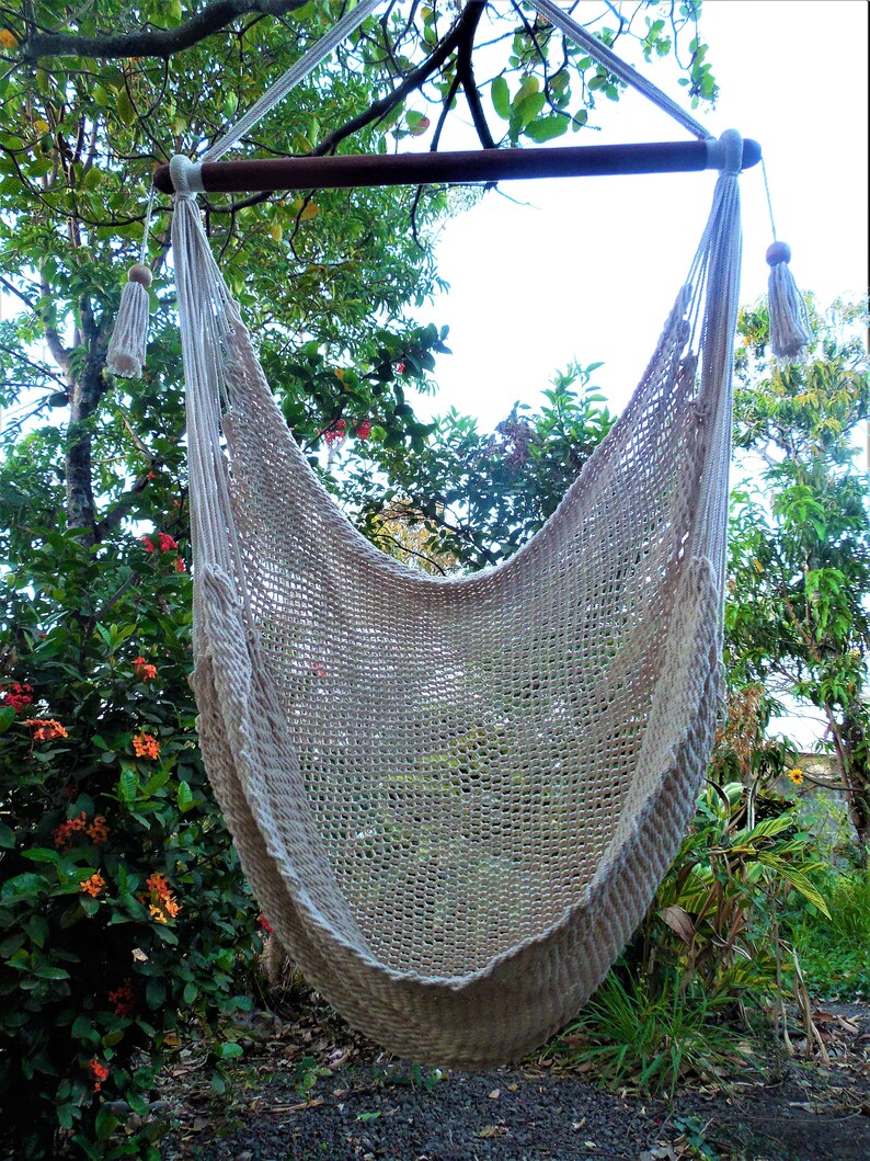 Hand-woven Hammock Chair Light Blue Color With Cotton and - Etsy