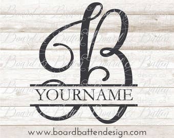 Split Letter B Svg - Split Monogram B Svg - Initial B Svg - Split ...