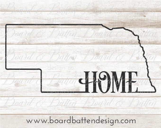 NE State Outline Svg File - Nebraska Cut File - NE Home Svg Files ...