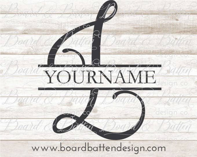 Letter L Monogram SVG Split Monogram Svg Files for Cricut - Etsy