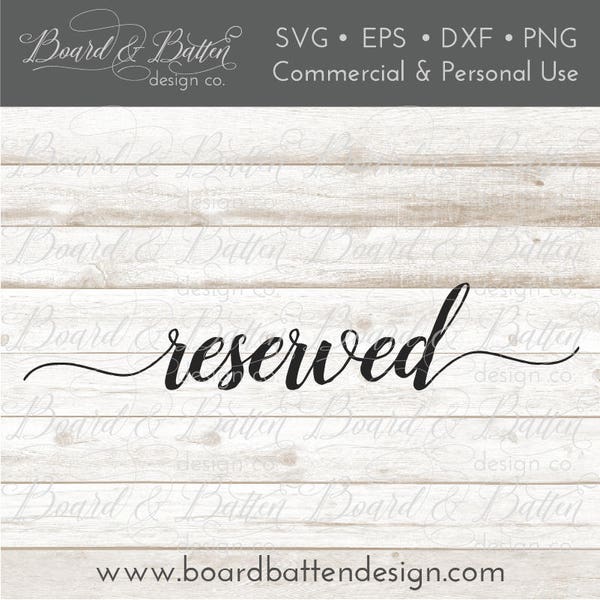 Reserved Table - Etsy