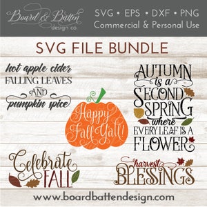 Fall SVG Bundle Autumn Svg Bundles DXF File Bundle | Etsy