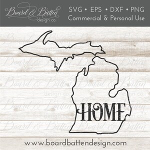 MI State Outline Svg File - Michigan Cut File - MI Home Svg Files ...