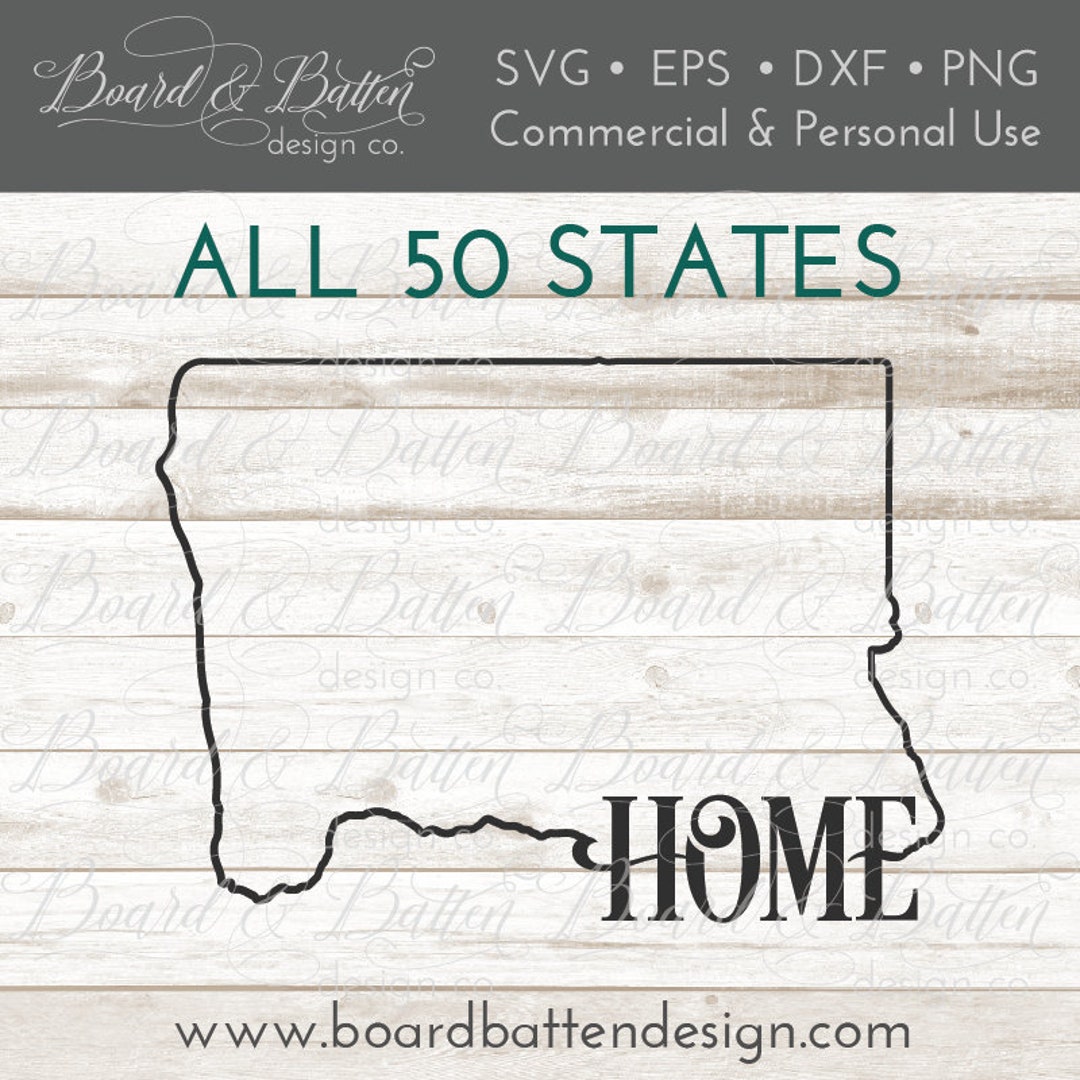 State Outline SVG File Bundle - State SVG Files - State Outline Home ...