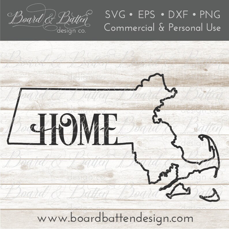 MA State Outline Svg File Massachusetts Cut File MA Home - Etsy