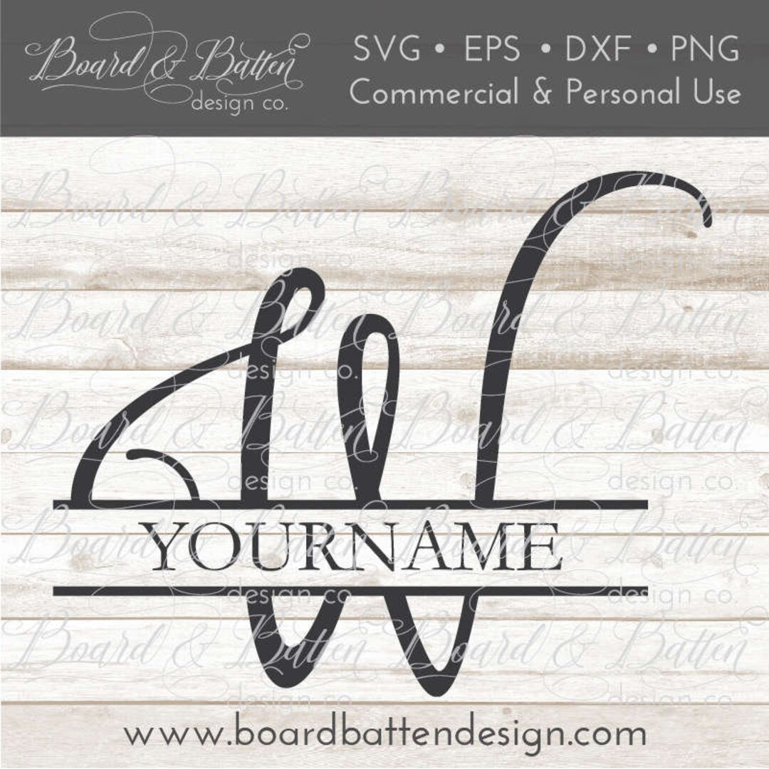 Split Letter W SVG - Monogram Split W Svg - Split Initial W Svg ...
