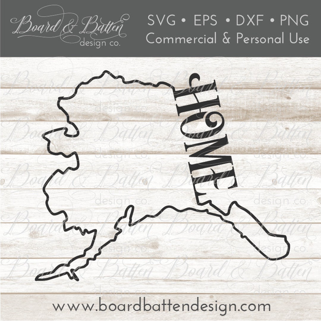AK State Outline Svg File - Alaska Svg File - AK Home Svg - Alaska ...