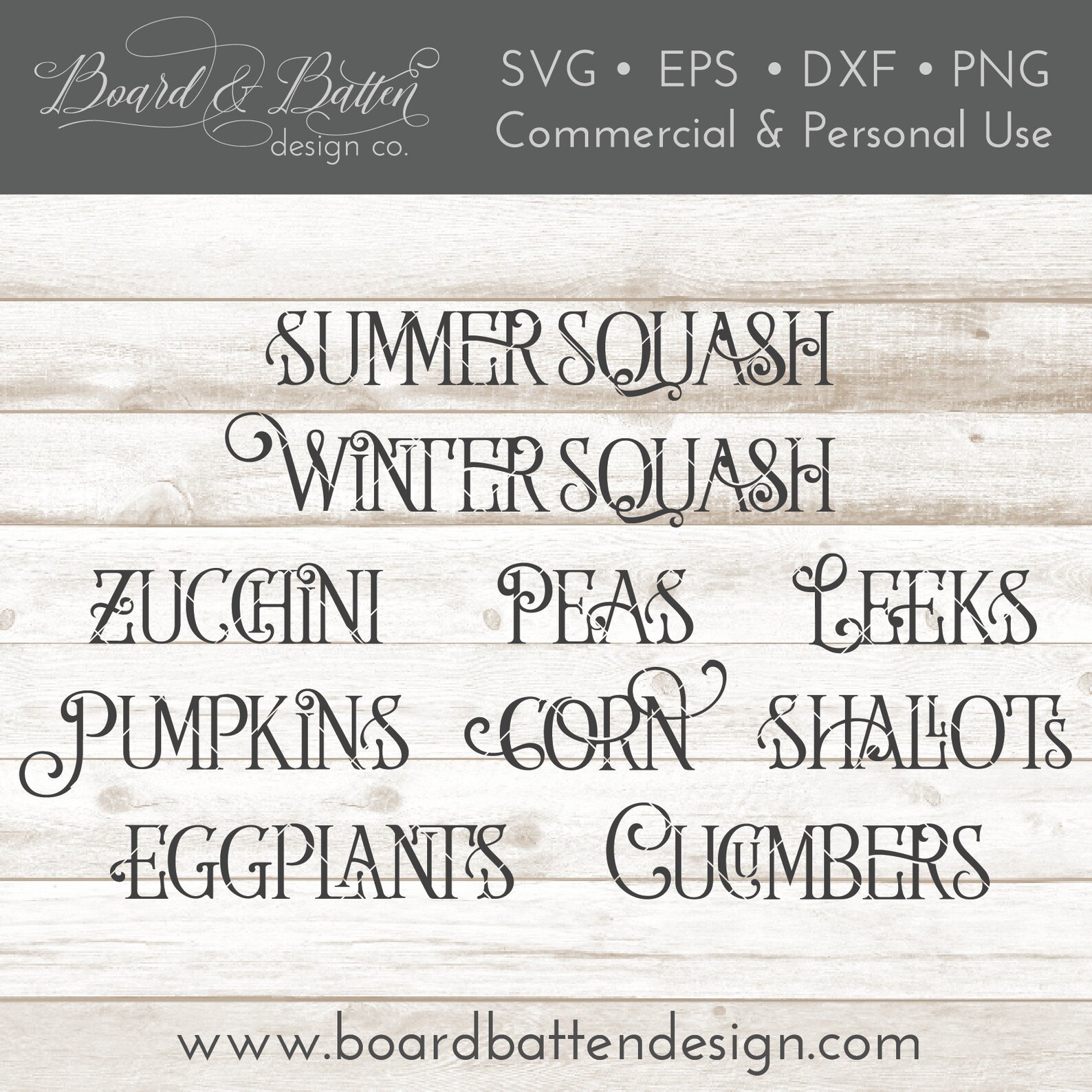 Farmhouse Garden Markers SVG File Set Garden Markers SVG - Etsy