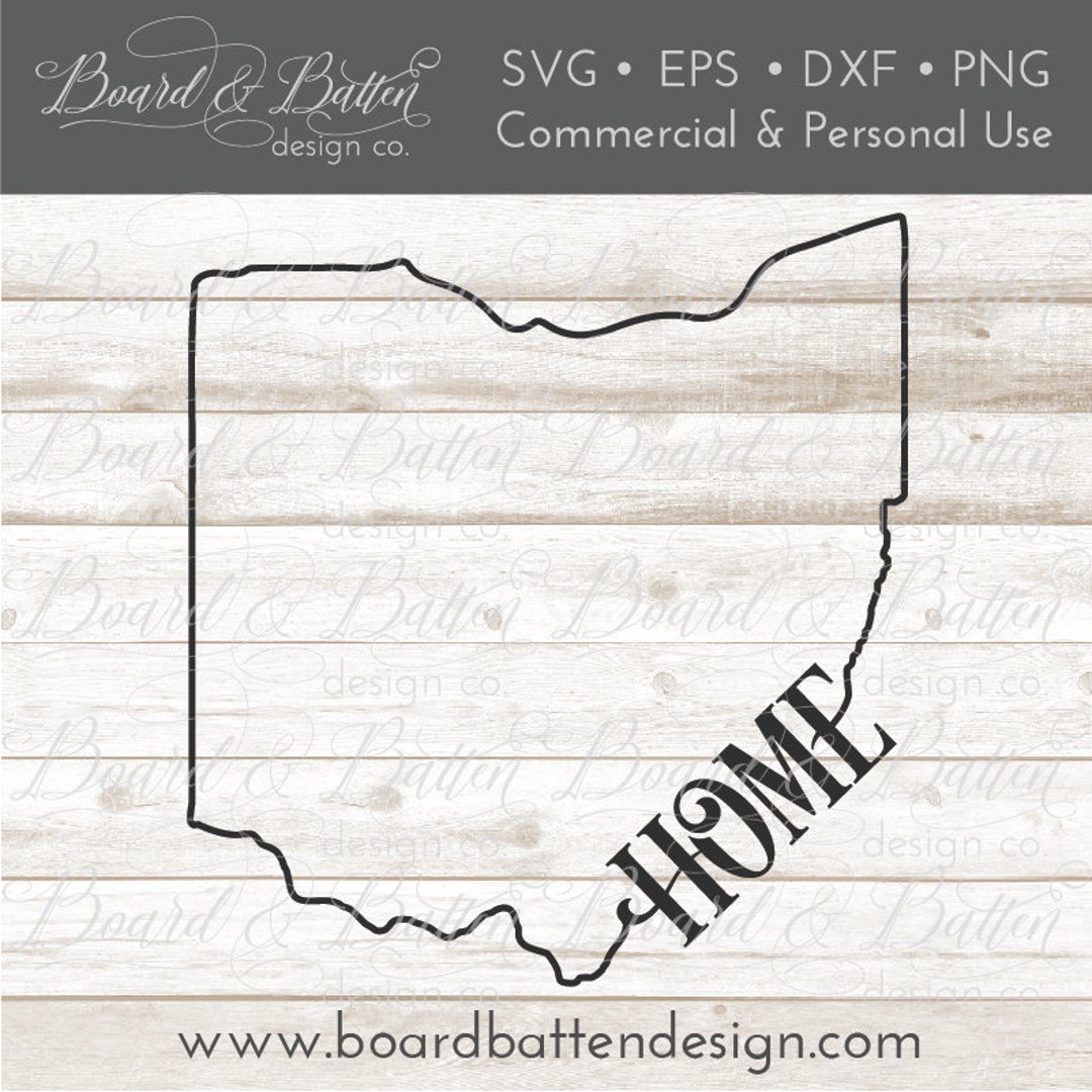 OH Home Svg Files Ohio Cutting File OH Home Dxf for - Etsy