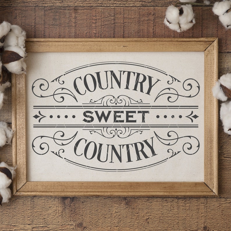 Country Quote Svg Country Sweet Country Svg Vintage | Etsy