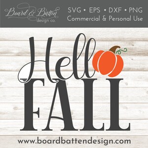 Hello Fall SVG File Cricut Designs for Fall Autumn Svg Files Fall ...