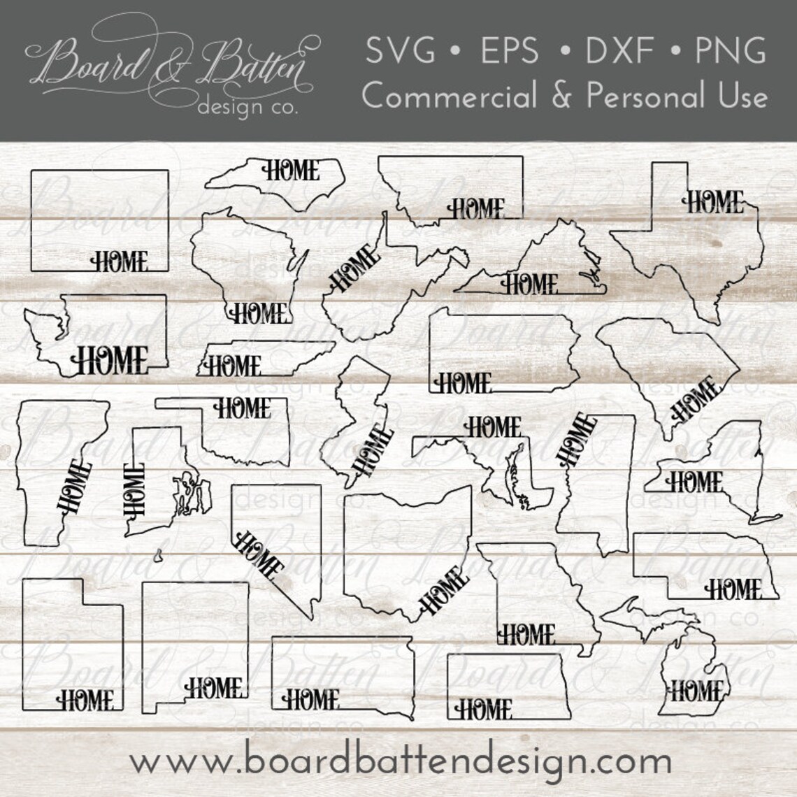 State Outline SVG File Bundle State SVG Files State - Etsy