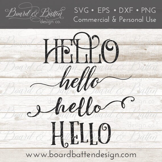 Hello Svg File Bundle Svg Cutting Files Vector Art Dxf | Etsy
