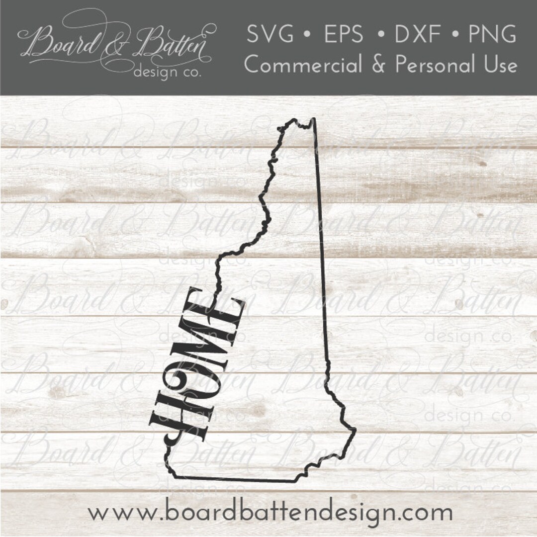 NH Home Svg Files - New Hampshire Cutting File - NH Home Dxf for ...