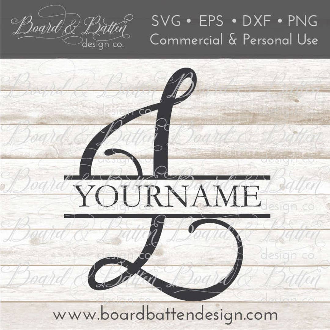 Letter L Monogram SVG - Split Monogram Svg Files for Cricut - Initial ...