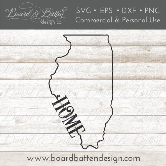 Illinois Home Svg Illinois Svg File State of Illinois Svg - Etsy