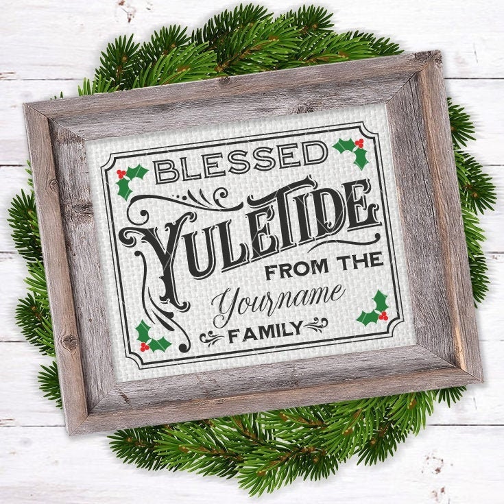 Blessed Yuletide SVG File Personalizable/customizable Yule | Etsy