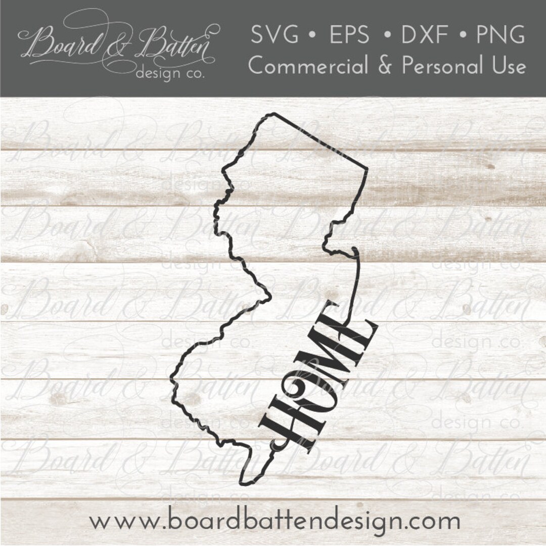New Jersey Home Svg Files - New Jersey Svg - NJ Svg Files - NJ State ...