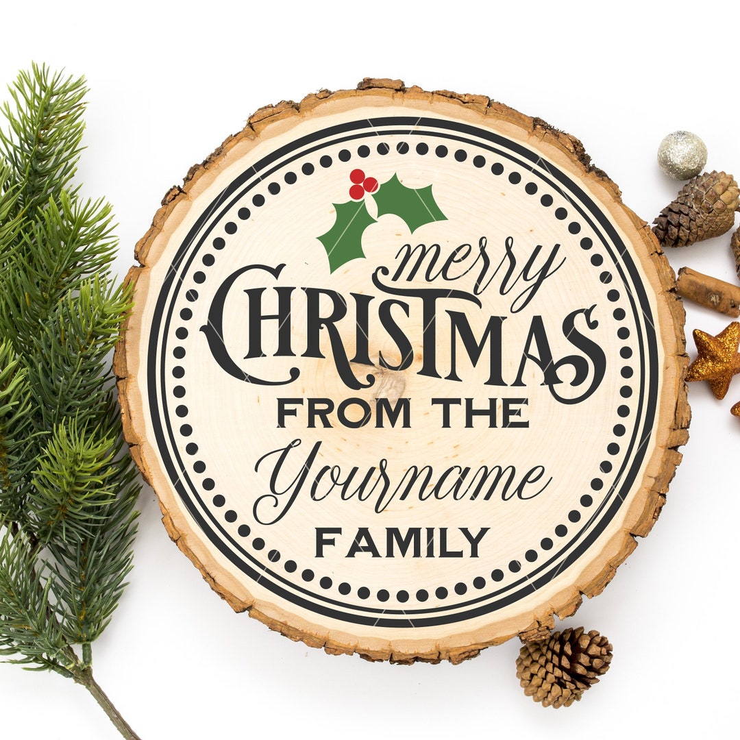 Round Christmas SVG - Personalized Christmas Svg - Christmas Family Svg ...